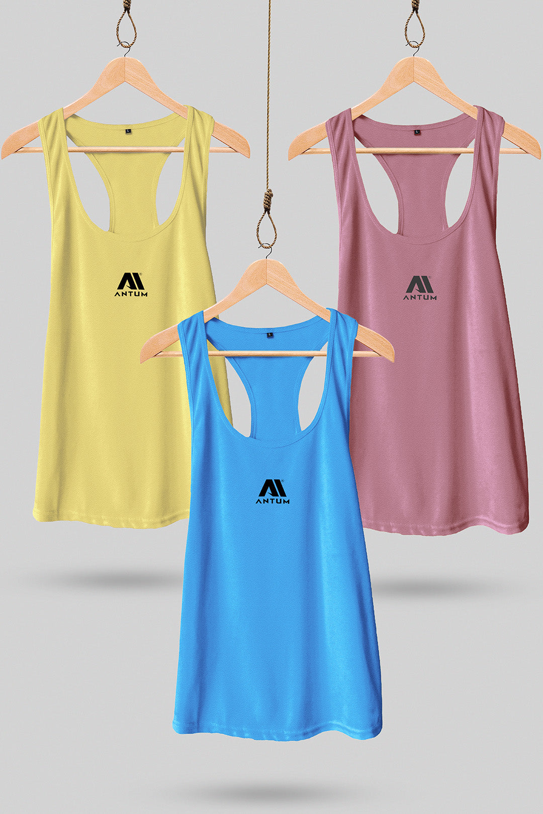 Pack of 3 Dryfit Stringers (Lemon yellow, Sky Blue, Guava) – Antum Apparels