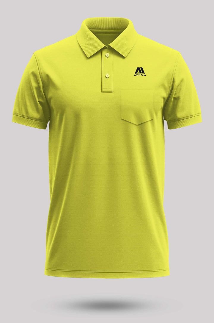 Lemon Yellow Colour Polo T-shirt (Premium Collection) – Antum Apparels
